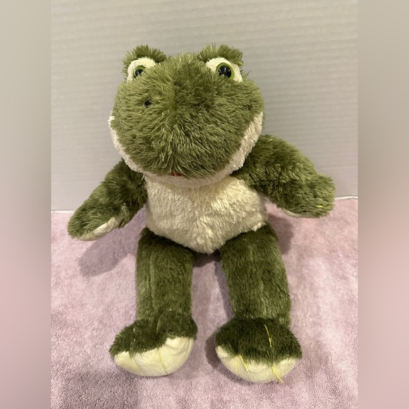 The Bear Factory | Toys | The Bear Factory Shaggy Green Bull Frog Plush ...